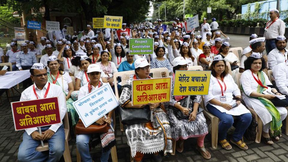 Opposed to reservations, protestors hold ‘Save Merit, Save Nation ...