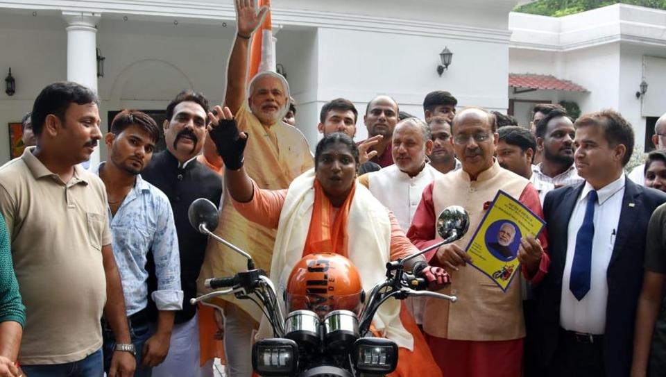 PM Modi birthday: Bike rally flagged off from Delhi for Gujarat’s ...