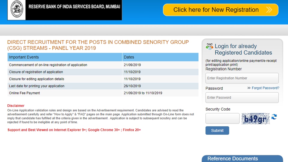 RBI Recruitment 2019: Registration process to fill 199 vacancies ends ...