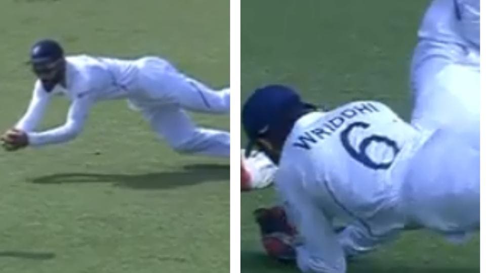 Virat Kohli takes a brilliant catch, Wriddhiman Saha responds with an ...