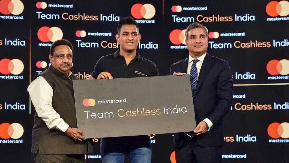 Mastercard ambassador MS Dhoni launches ‘Team Cashless India’ to push ...