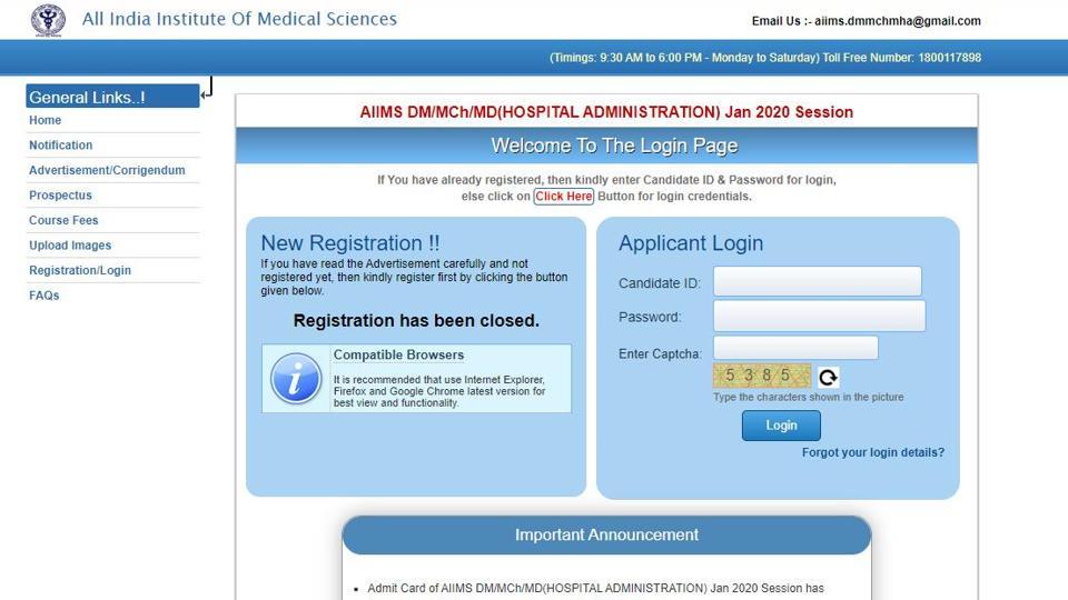 AIIMS DM/MD/MCh admit card released at aiimsexam.org, here’s how to ...