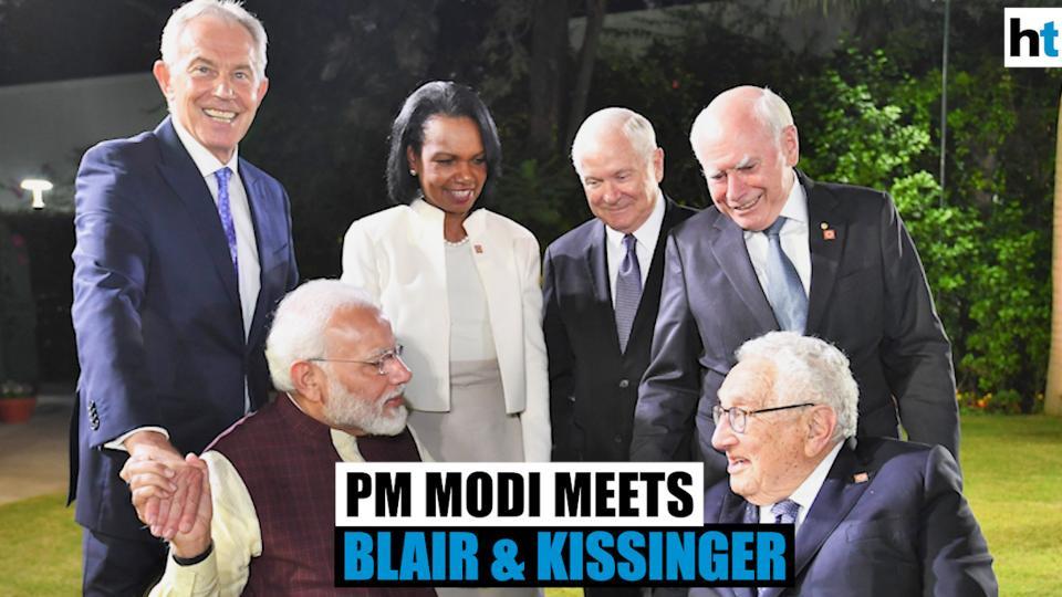 PM Modi discusses $5 trillion economy plan with Tony Blair, Henry ...