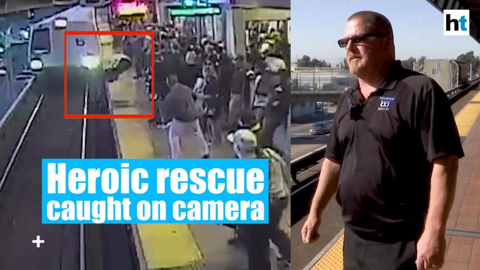 Heroic Rescue: US transit employee saves man who fell on rail track ...
