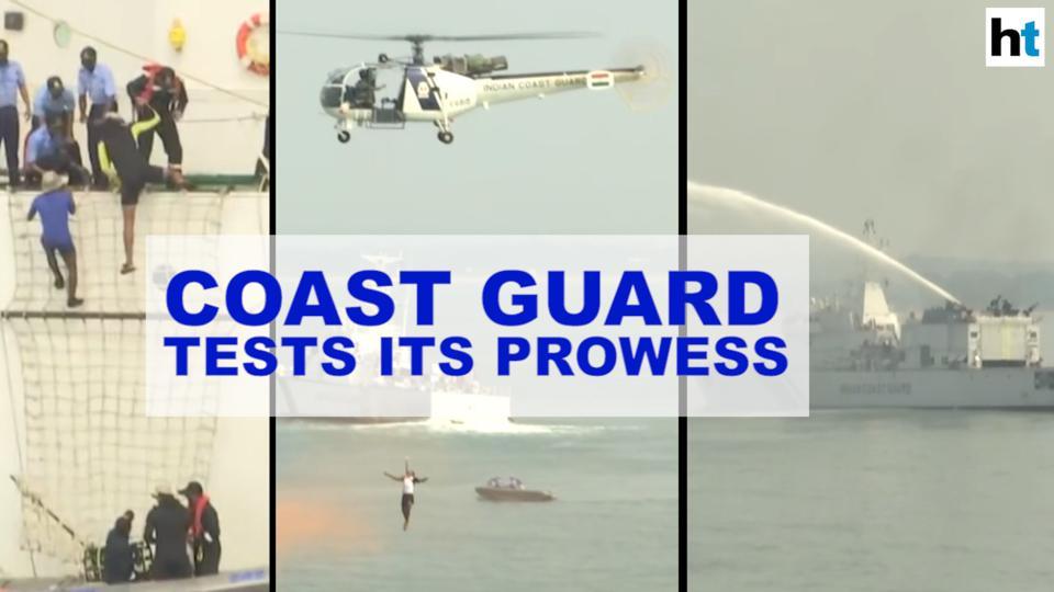 Indian Coast Guard performs search & rescue exercise off Goa coast ...