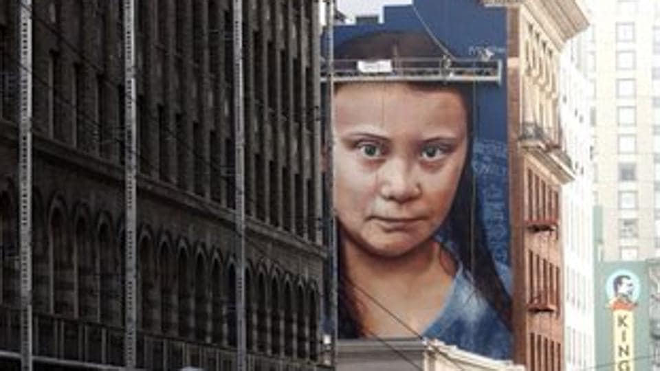 Greta Thunberg’s 60 ft tall mural unveiled at San Francisco | Trending