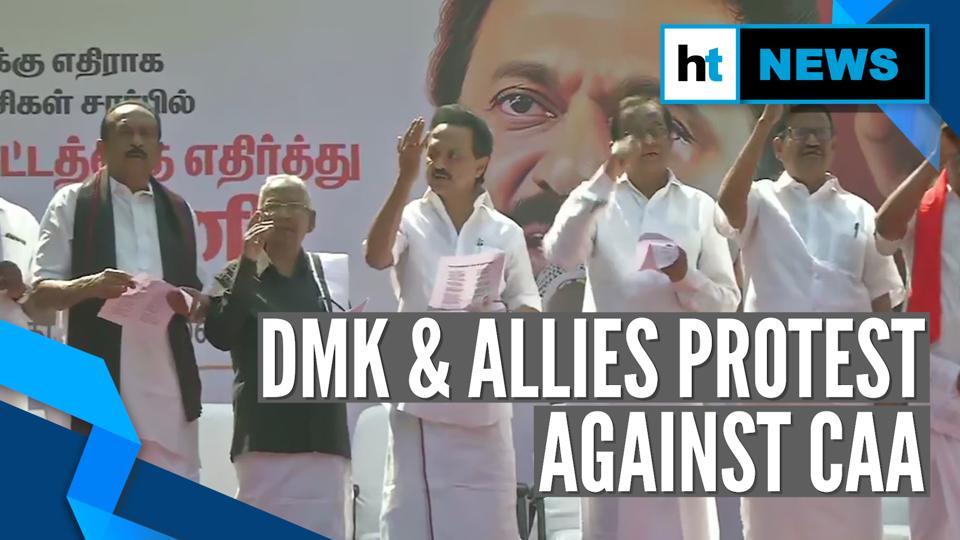 Watch: DMK holds massive rally against Citizenship Amendment Act in ...