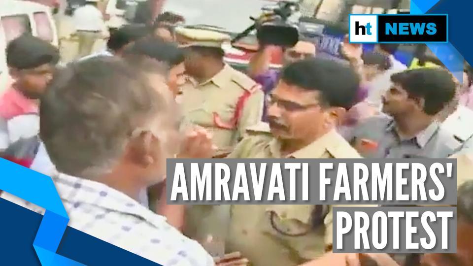 Amravati protests: Farmers fall at DSP’S feet, watch how the top cop ...