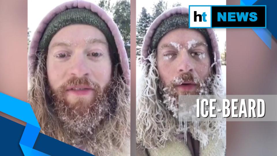 Watch: Man’s beard freezes in Minnesota sub-zero temperatures ...