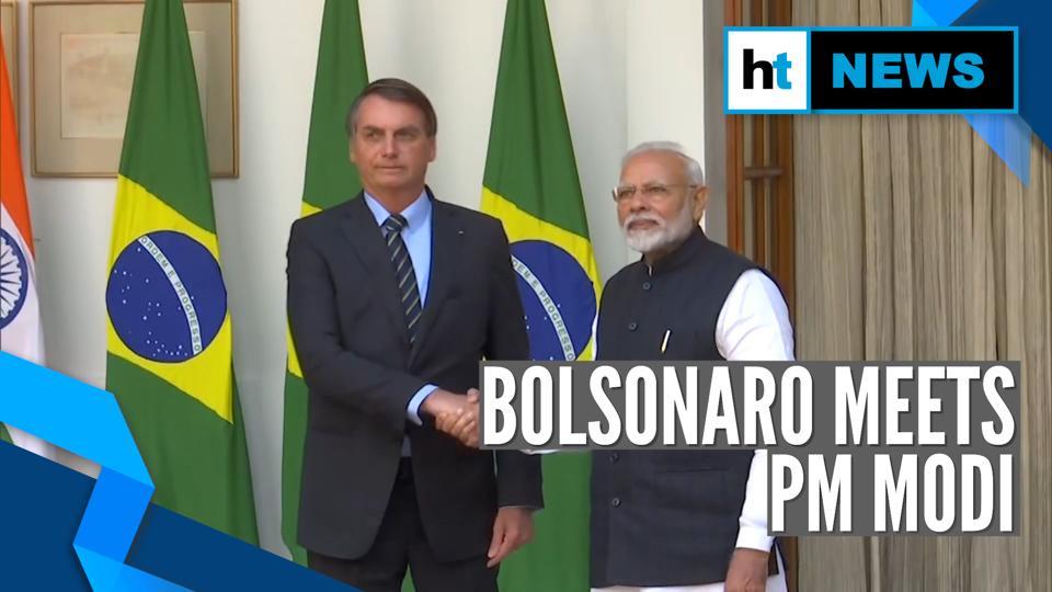 Watch: Jair Bolsonaro meets PM Modi, EAM Jaishankar in New Delhi ...