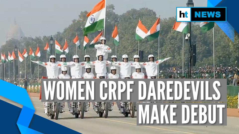 Watch: CRPF women bikers make debut at R-day parade, perform daredevil ...
