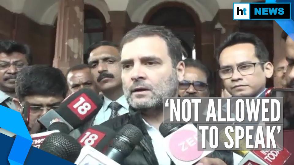 Not allowed to speak: Rahul slams Harsh Vardhan over ruckus in ...