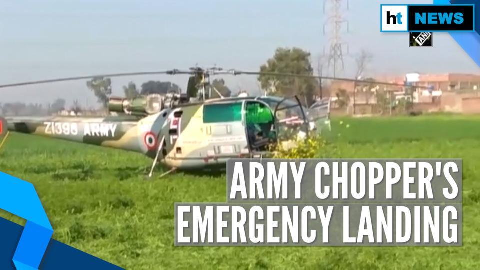 Watch: Indian Army’s Chetak chopper makes emergency landing in Punjab ...