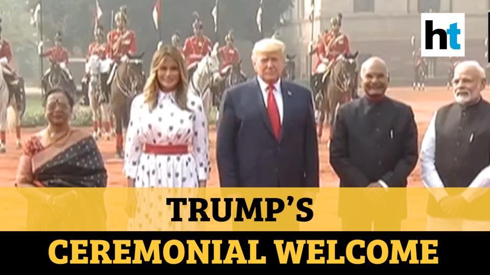 Watch: US President Trump receives ceremonial welcome, greeted with 21 ...