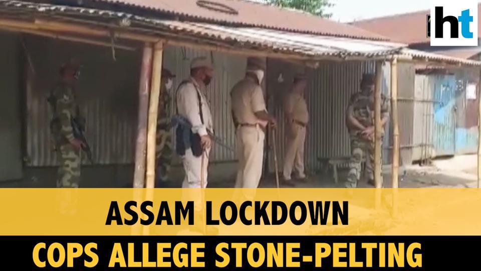 Assam lockdown: Cops claim attacked with stones for forcing shops to ...