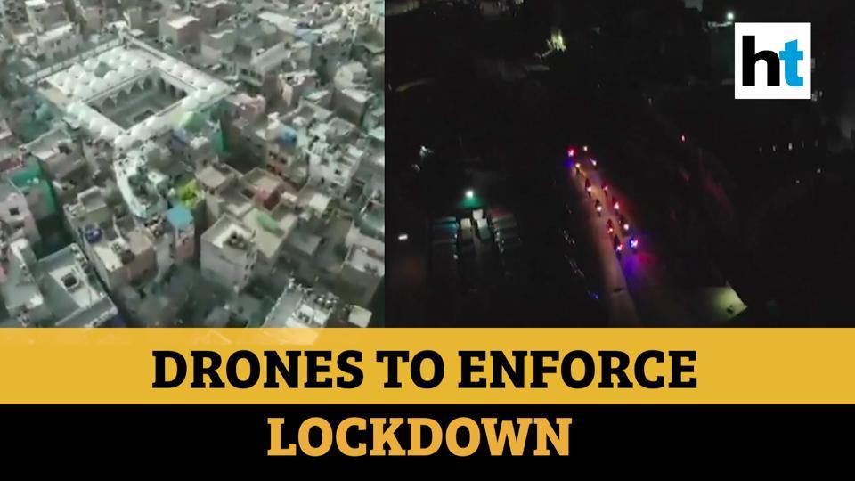 Watch: Delhi police use drones to monitor situation amid lockdown ...