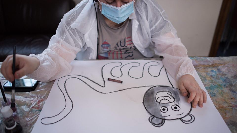 Photos: In France, helping people with autism cope with lockdown ...