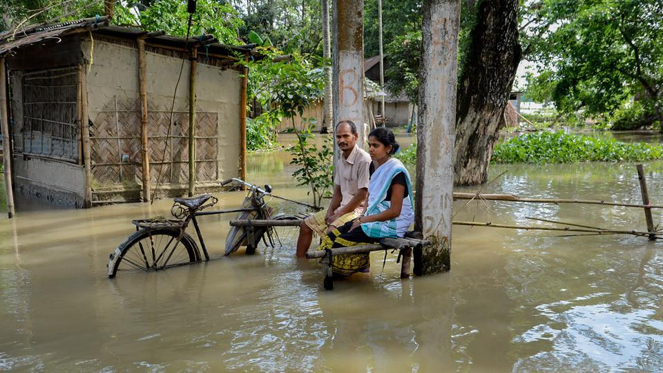 Two Dead In Assam Floods 3 Lakh People Affected In Nine Districts