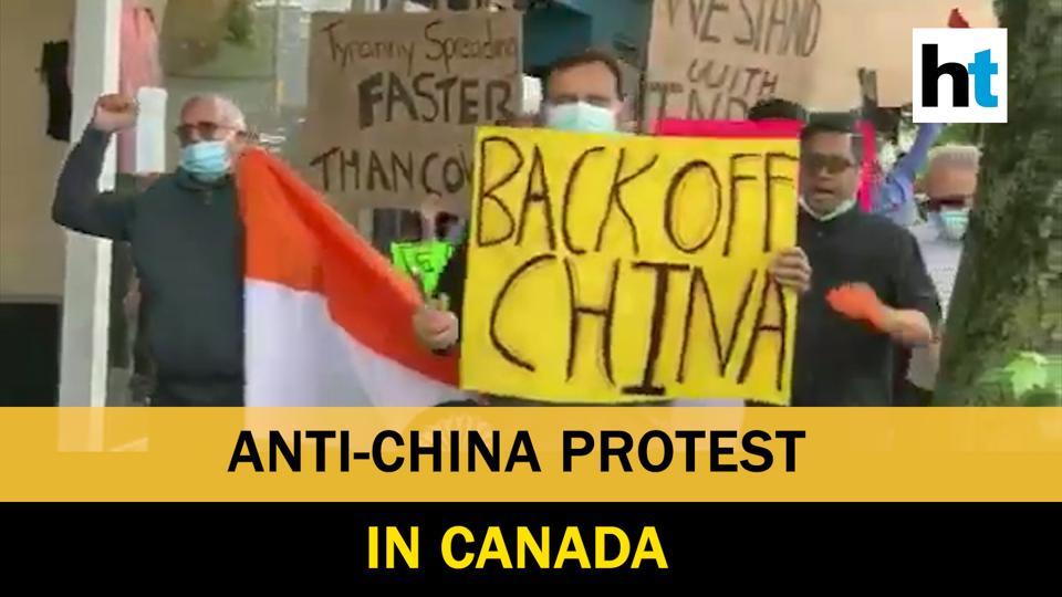 Canada: Indians hold anti-China protest outside Chinese Consulate in ...