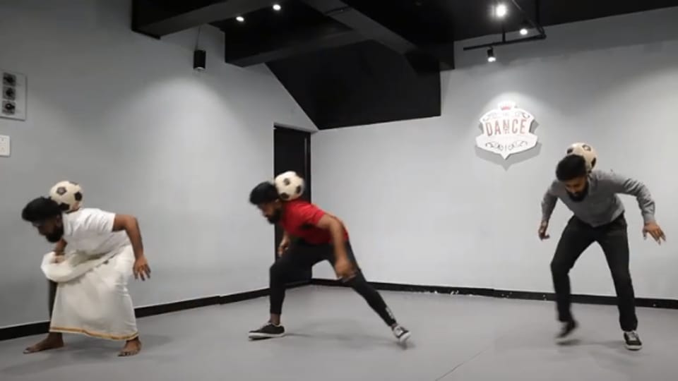 3 men dancing or just 1? Freestyle footballer’s creative dance video ...
