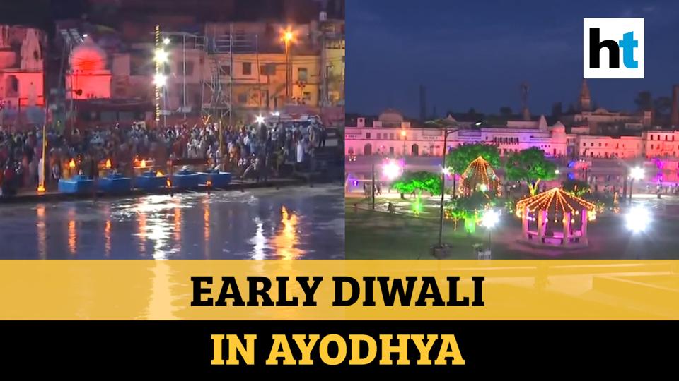 Watch Ayodhya Lit Up Ahead Of Ram Temple Event Cops Prep For ‘vvip