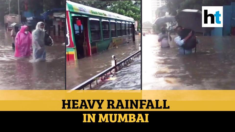 Watch: Heavy rainfall, waterlogging in parts of Mumbai; red alert ...