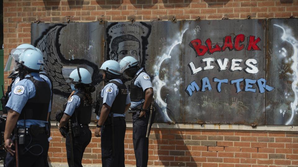 George Floyd mural in Minneapolis defaced with black paint | World News ...