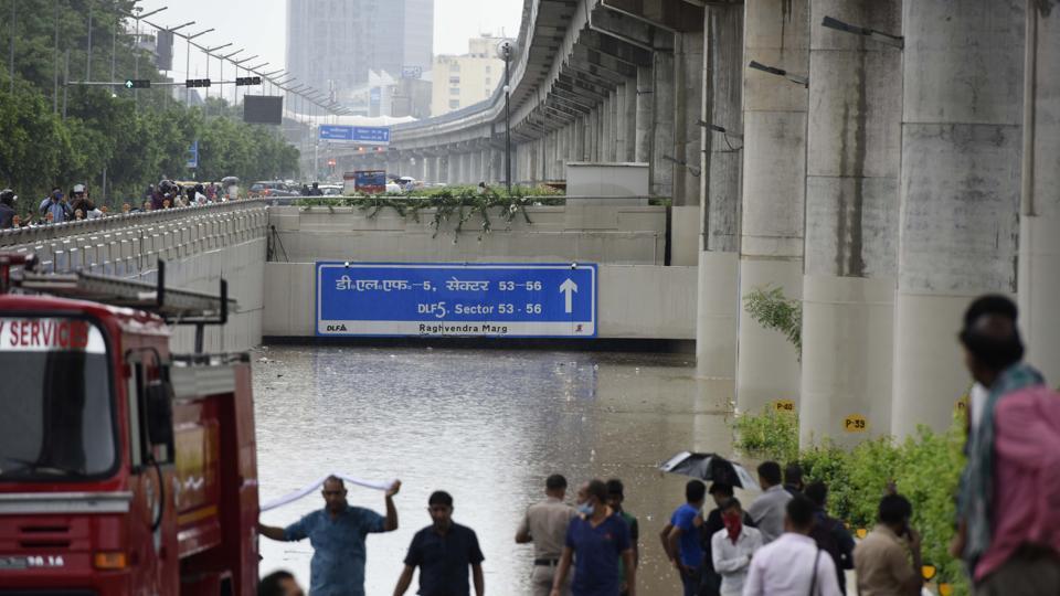 Glittering Golf Course Road at centre of Gurugram’s regular flooding ...