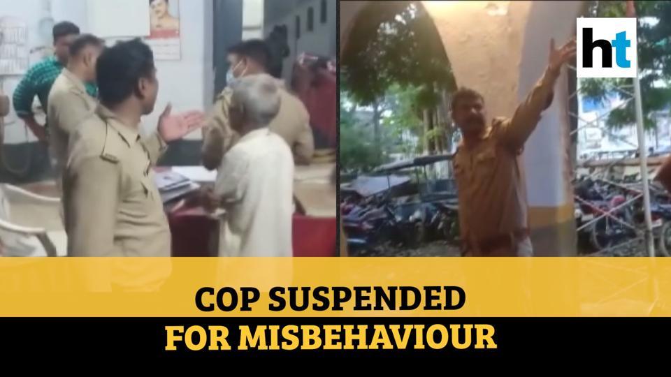 Watch: Kanpur cop reaches police station in inebriated state, suspended ...