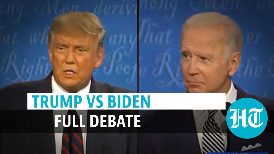 Donald Trump Vs Joe Biden: Full presidential debate | US Election 2020 ...
