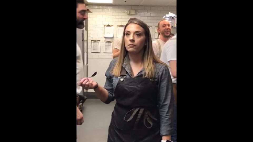 Woman takes a bite out of ‘chocolate’ cake, realises it is something ...