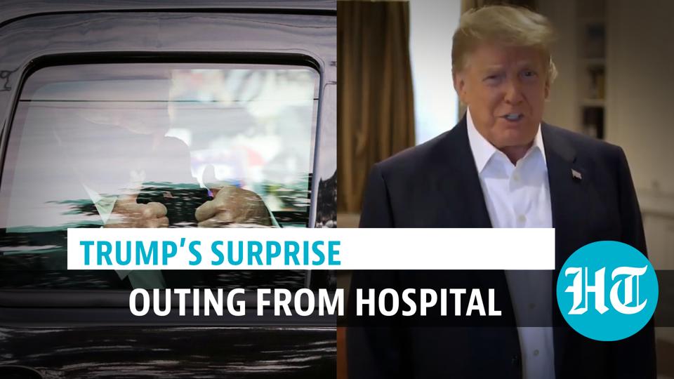 ‘Surprise Visit…’: Donald Trump leaves hospital briefly to greet ...
