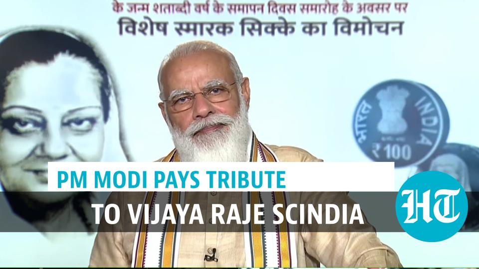 PM Modi releases Rs 100 coin to honour Rajmata Vijaya Raje Scindia ...