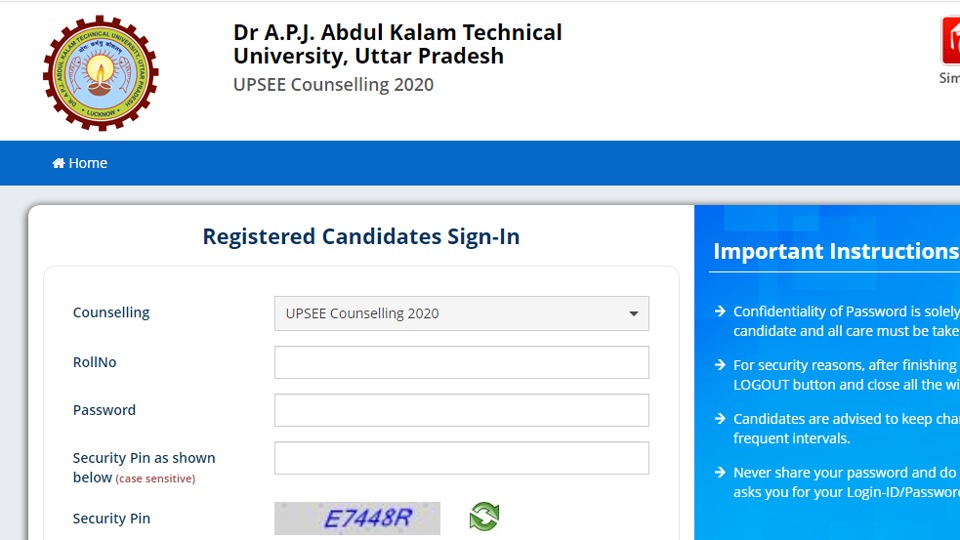 UPSEE Counselling 2020: 2nd seat allotment result declared at upsee.nic ...