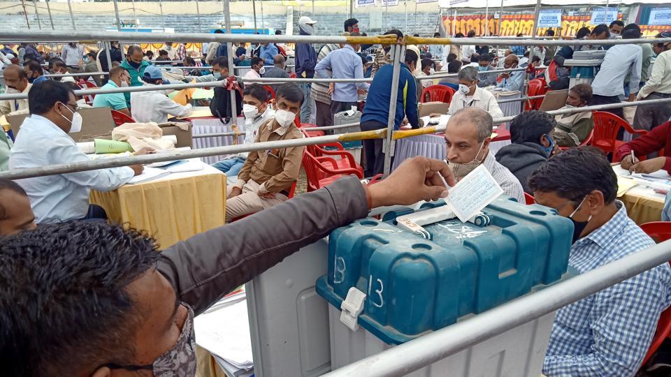 Heavy security, social distancing as voting underway in 28 assembly ...