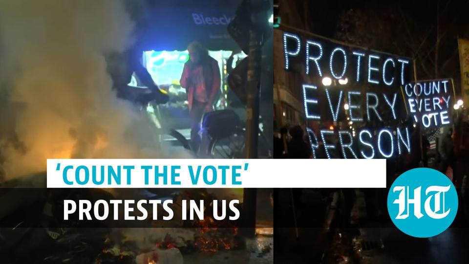 US Election 2020: ‘Count the vote’ demonstration in Seattle; protests ...