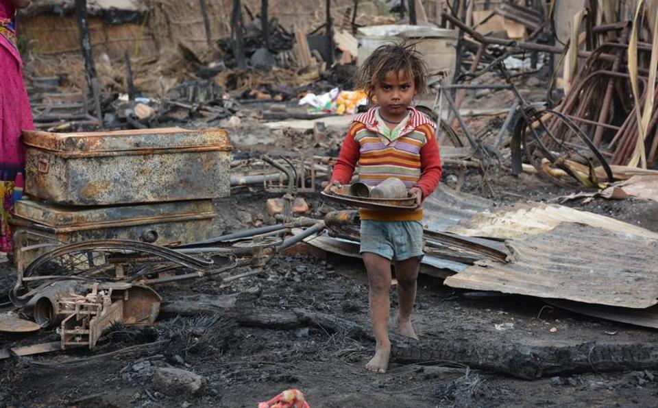 80 families left homeless by blaze at Panchkula’s Saketri slum ...