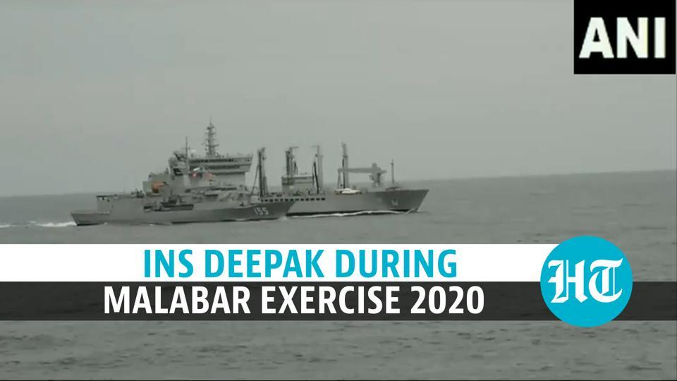 Watch: INS Deepak conducts replenishment task during Malabar Naval ...