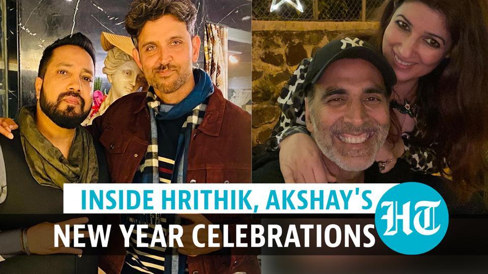 Watch how Hrithik Roshan and Akshay Kumar welcomed new year | Hindustan ...