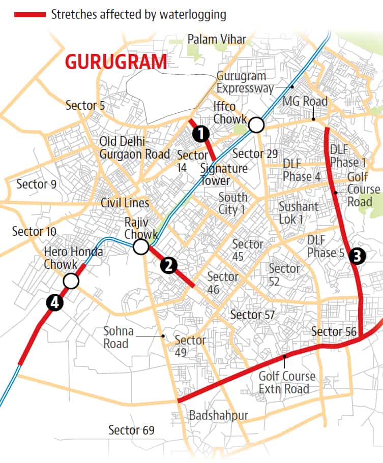 Gurugram waterlogging: Old problems not fixed, infra projects bring new ...