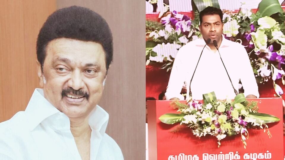 தவெக 2ம் ஆண்டு : ‘40 தொகுதி வாங்கி MLA ஆவதற்கு நாங்கள் வரவில்லை’ ஆதவ ...