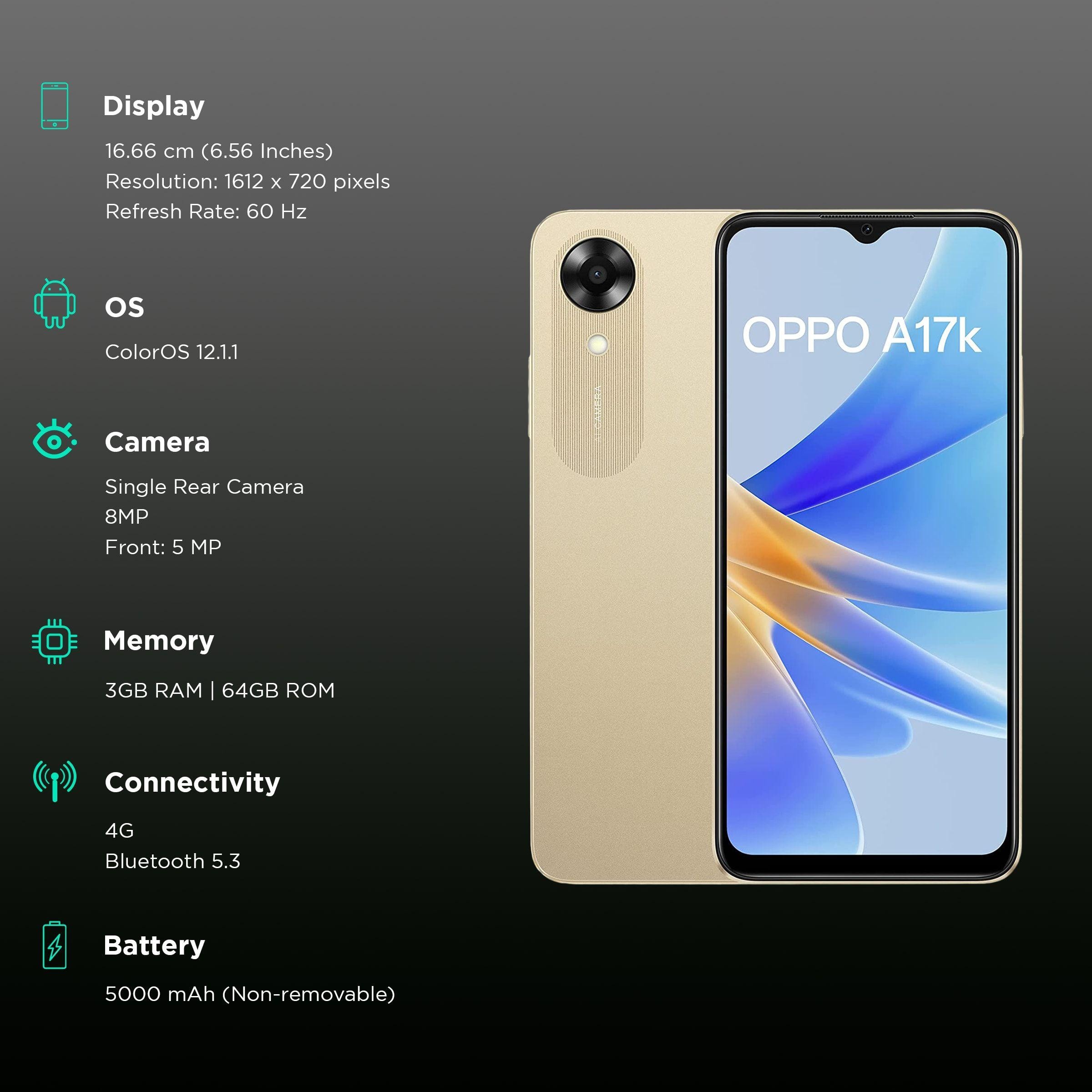 OPPO A17K - Price in India (March 2025), Full Specs, Comparison