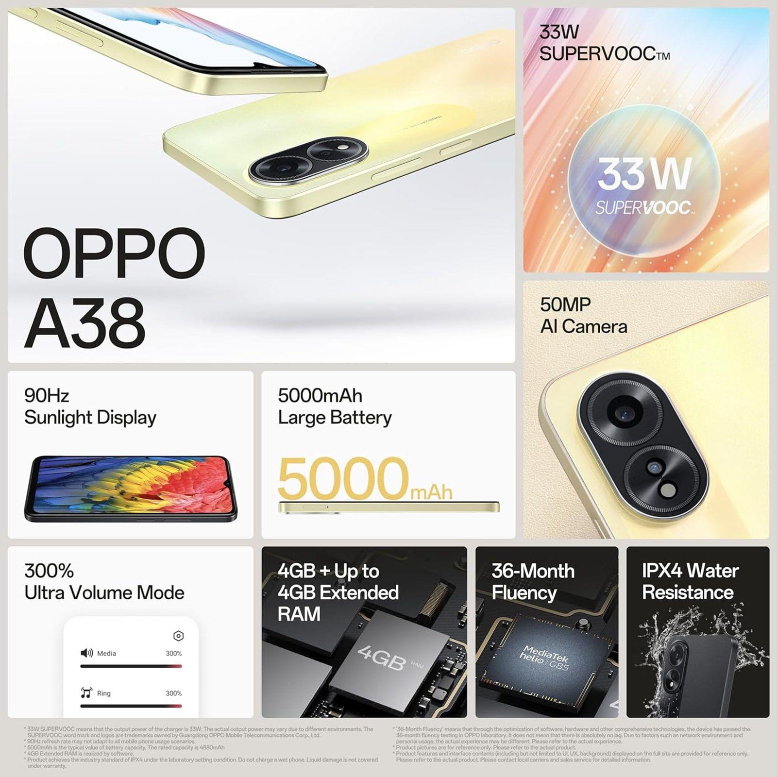 OPPO A38 - Price in India (September 2024), Full Specs, Comparison