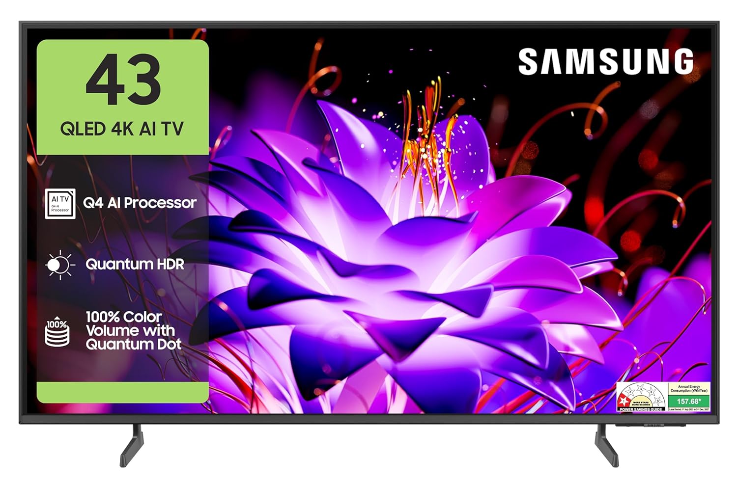 Samsung 108 cm 43 inches Vision AI 4K Ultra HD Smart QLED TV QA43QEF1AULXL Price in India (26 ...