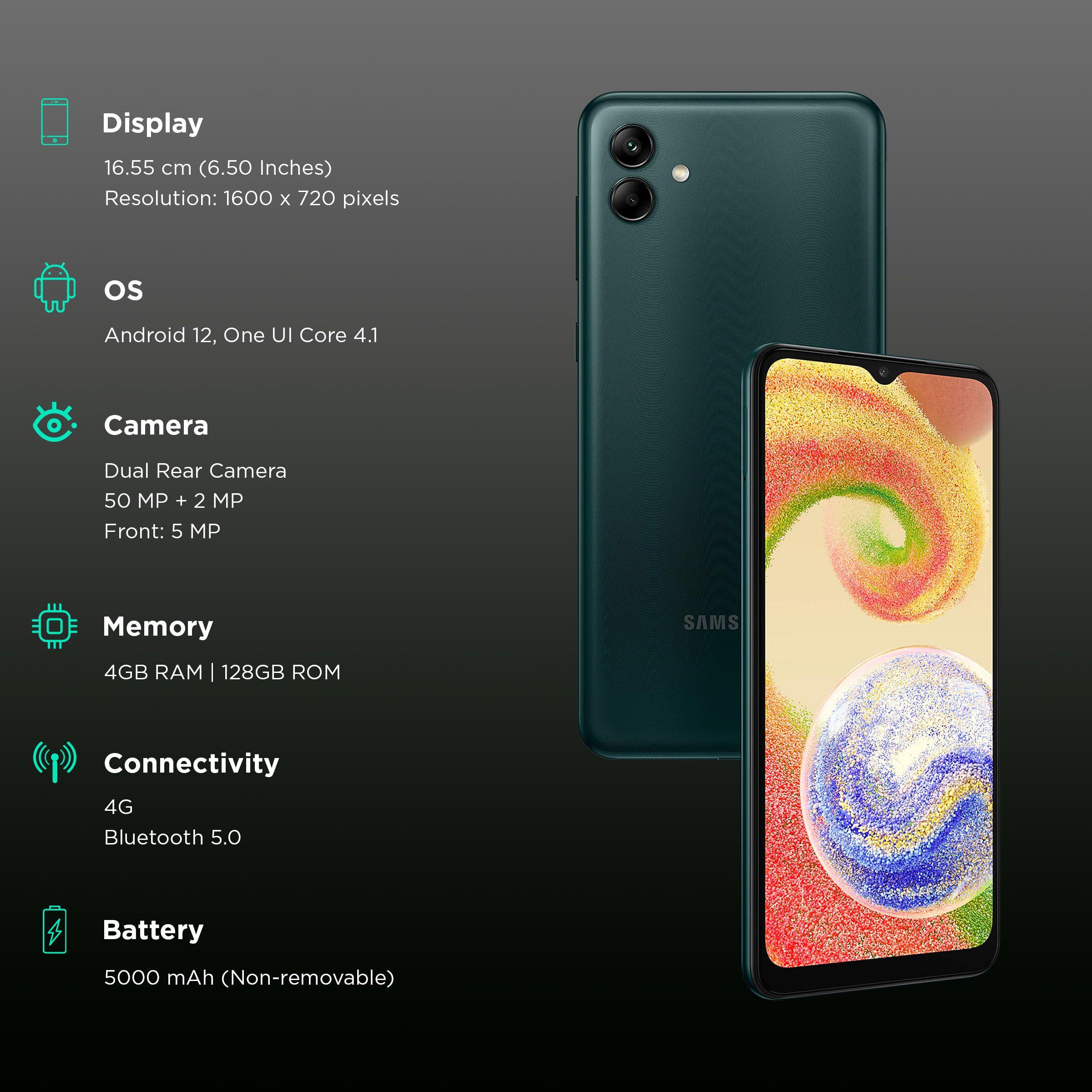 Samsung Galaxy A04 - Price in India (October 2025), Full Specs ...