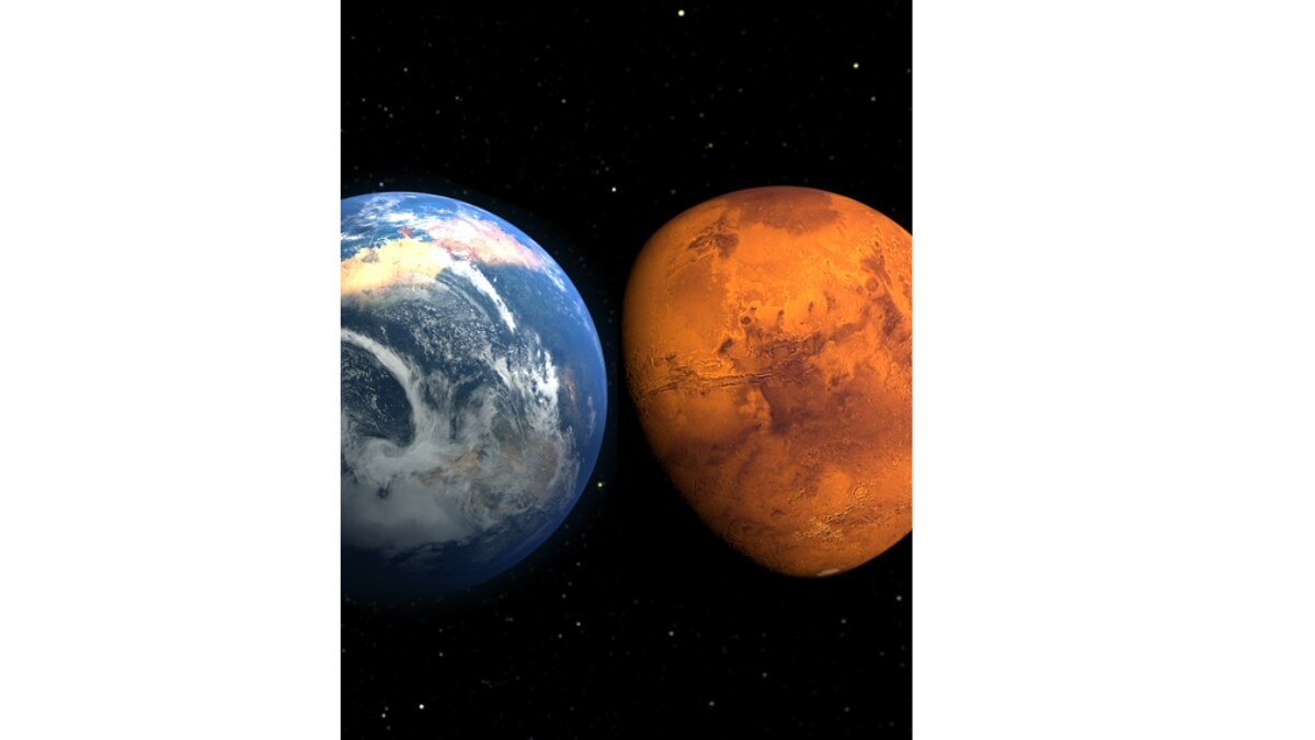 Mars And Earth Wallpaper