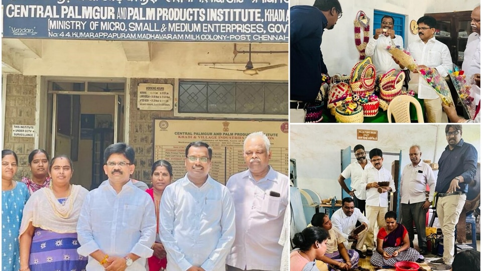 Palm Products : తాటి ఆకులు, మట్టలతో అలంకరణ వస్తువులు తయారీ- చెన్నైలో ...