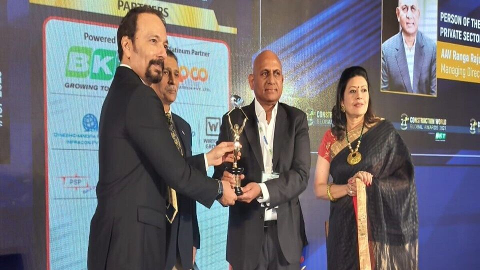 NCC Award : ఎన్సీసీ ఎండీ రంగరాజుకు కన్‌స్ట్రక్షన్ వరల్డ్ పర్సన్ ఆఫ్ ది ఇయర్ అవార్డు-delhi ncc md ...